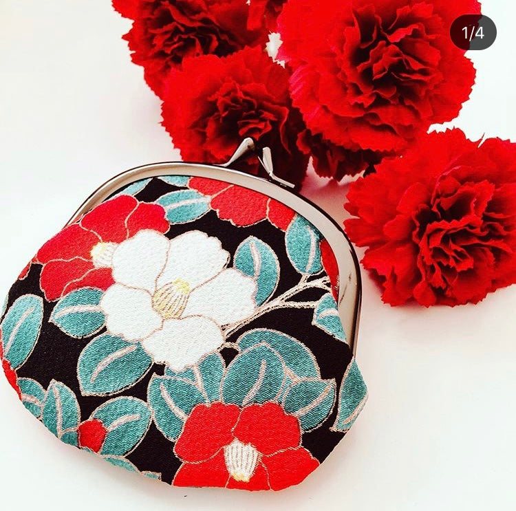 Coin Purse (Gamaguchi)—TSUBAKI PATTERN – Koto Kyoto