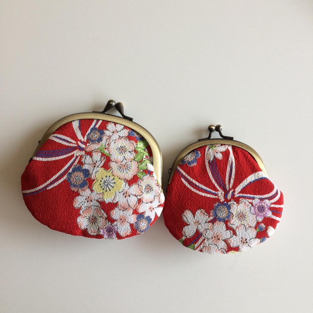 Coin Purse (Gamaguchi)—SAKURA PATTERN—RED – Koto Kyoto