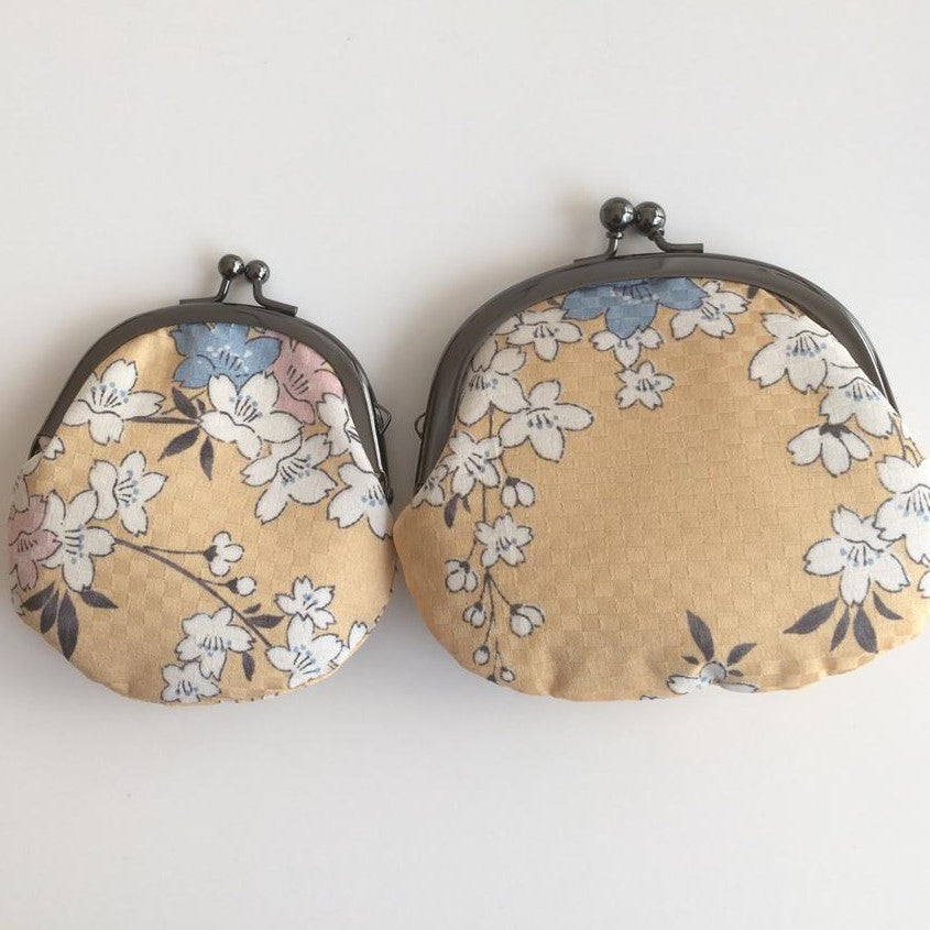 Coin Purse (Gamaguchi)—SAKURA PATTERN—YELLOW – Koto Kyoto